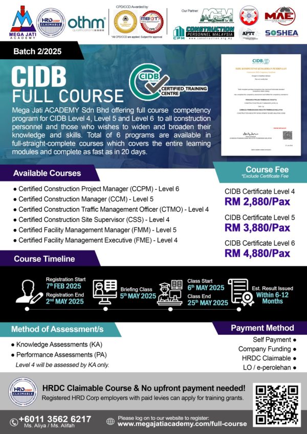 Registration CIDB Full Course